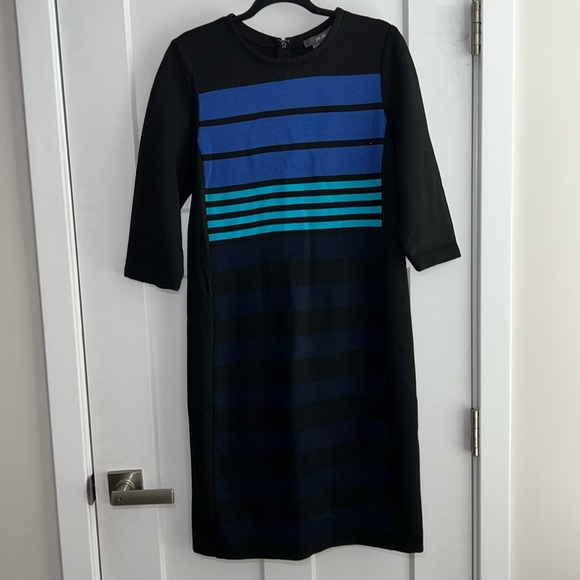 Per Se | Dresses | Per Se 34 Sleeve Dress Back Zipper Multi Colors Of ...